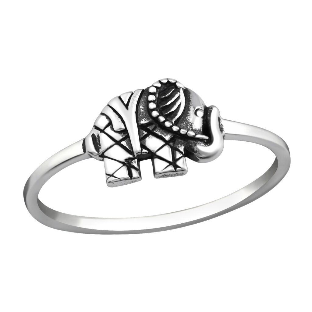 Silver Elephant Ring - Kade Gen